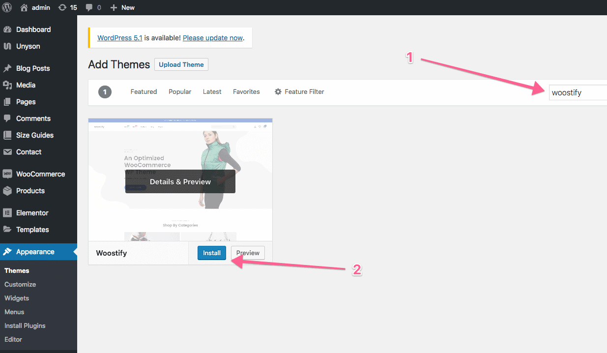How to install Woostify?