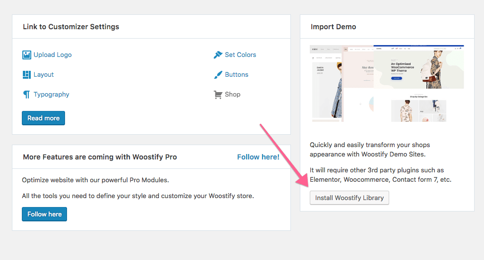 How to import Woostify demo site? - Woostify – Fast & Free WooCommerce WordPress Theme for any ...