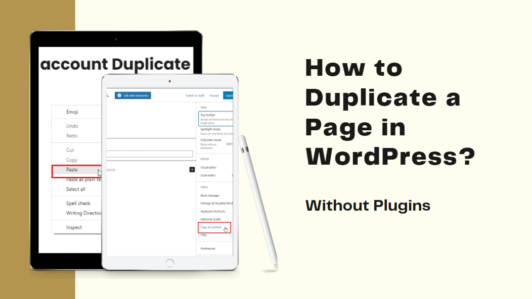How To Create A WordPress Duplicate Page Without Plugins 
