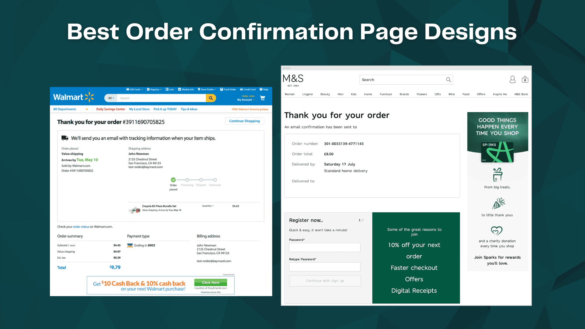 5 Inspiring Order Confirmation Page Design Examples